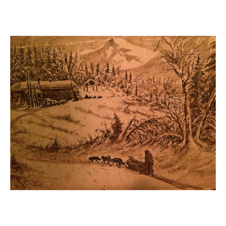 Alaskan folk art drawings titled Yukon Territory c.1880 – David Smernoff
