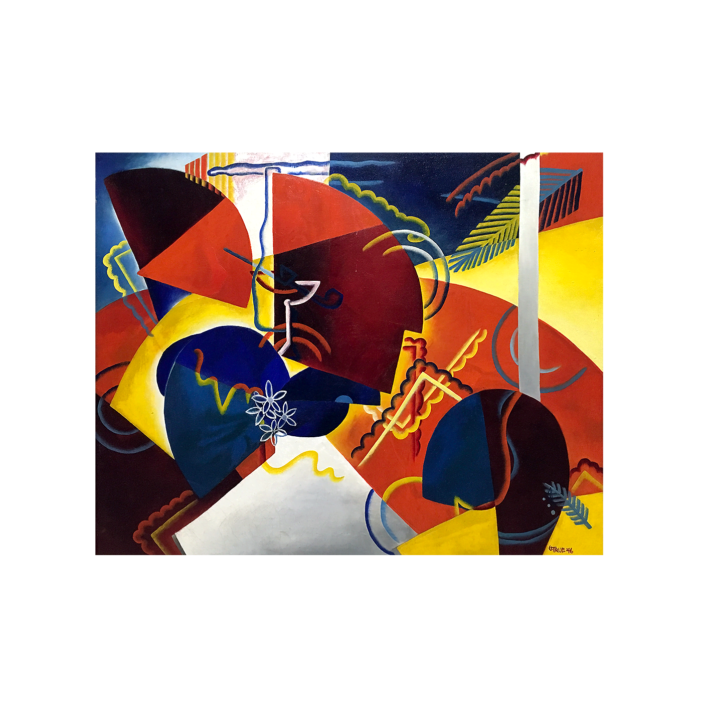 Virginia True [1900-1989] American abstract Expressionist painting ...