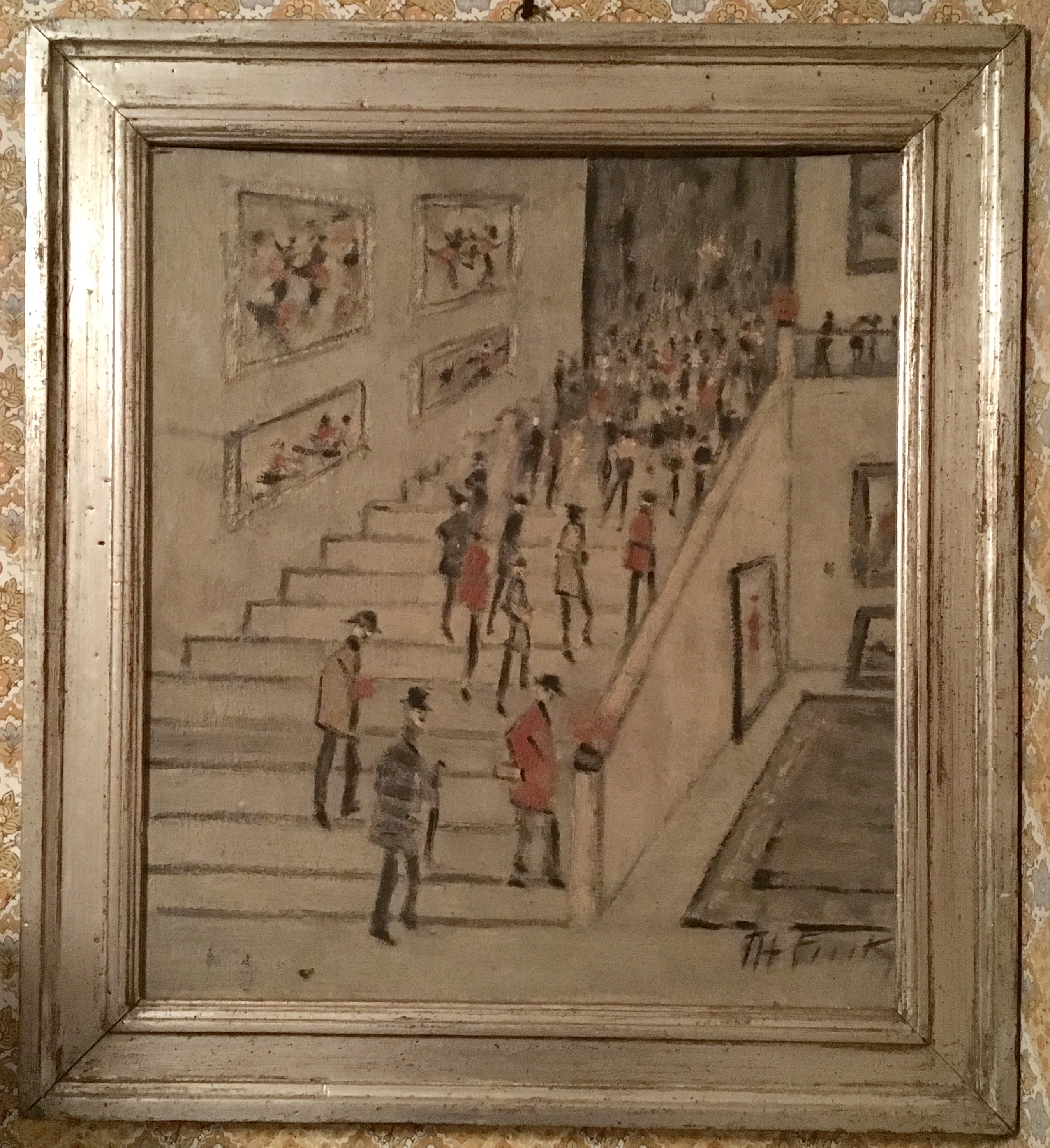 Philip Pieck [1881-1950] Dutch/American : Figures on New York street ...