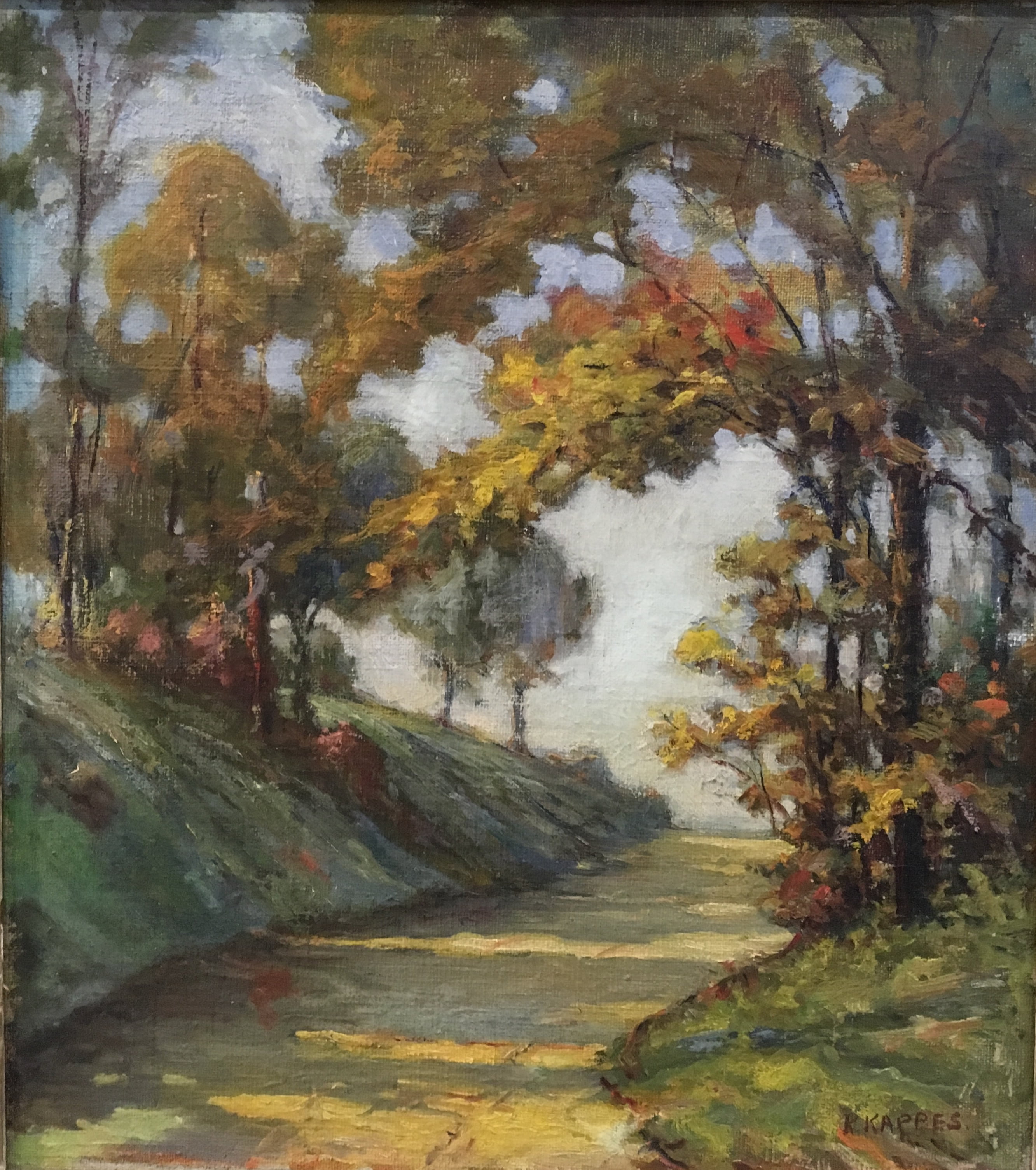 Karl A Kappes [1861-1943] American painter : Country road, ca.1900 ...