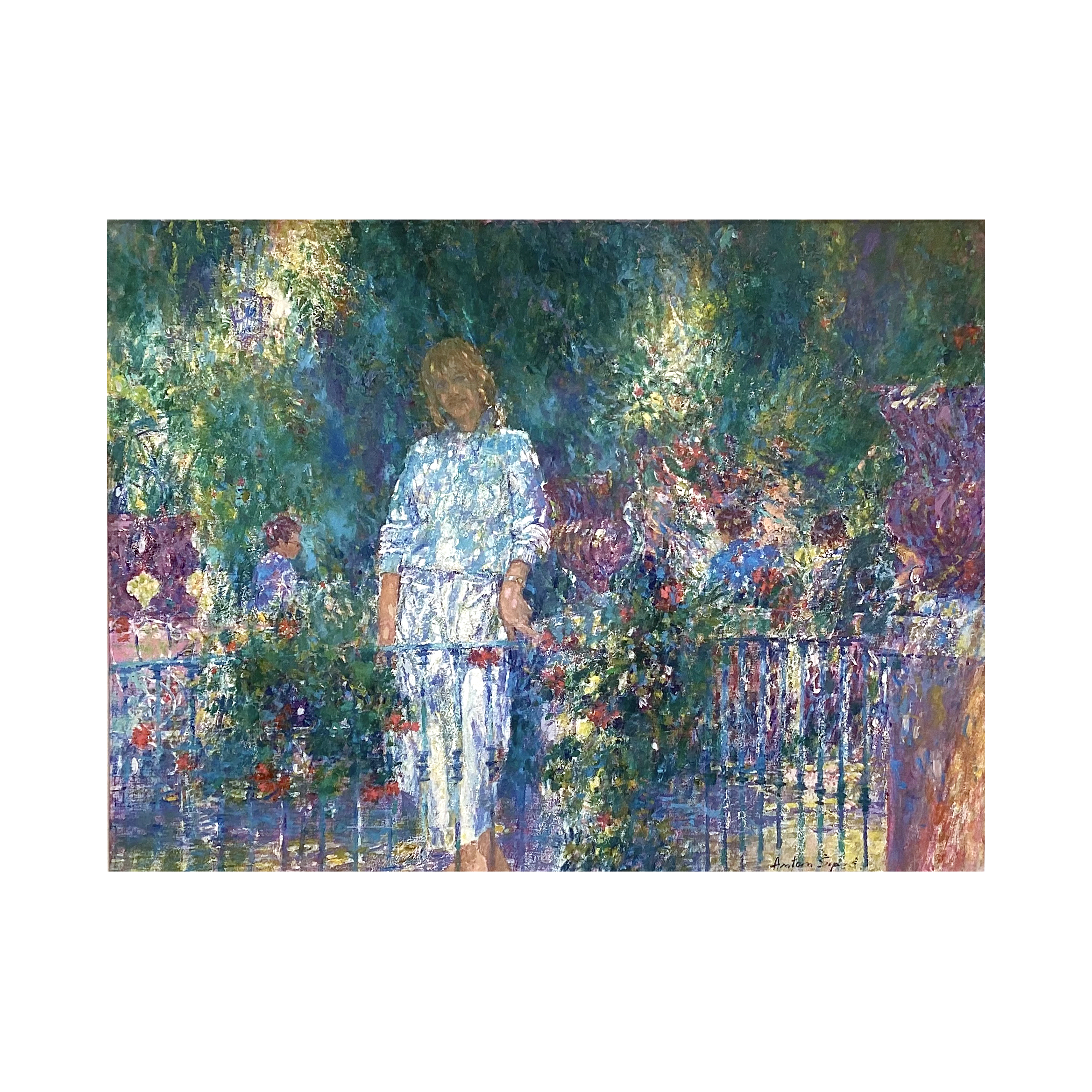 Anton Ian Sipos [1938-after 2006] : Figures in a garden, ca.1970s ...